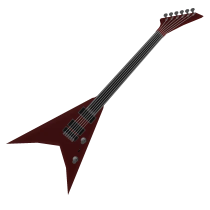 Red v-shaped electric guitar | Roblox Item - Rolimon's