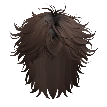 Brown Messy Wavy Middle Part Mullet Hair | Roblox Item - Rolimon's