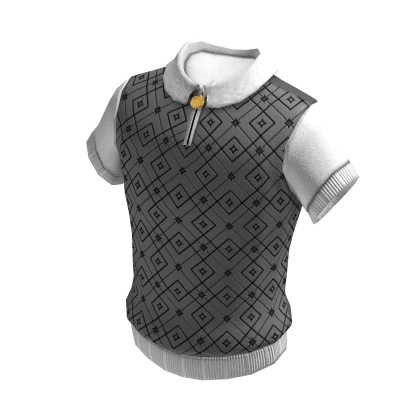 Polo Shirt | White Gray | Roblox Item - Rolimon's