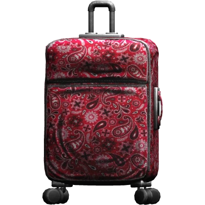 Red Paisley Realistic Fabric Suitcase | Roblox Item - Rolimon's