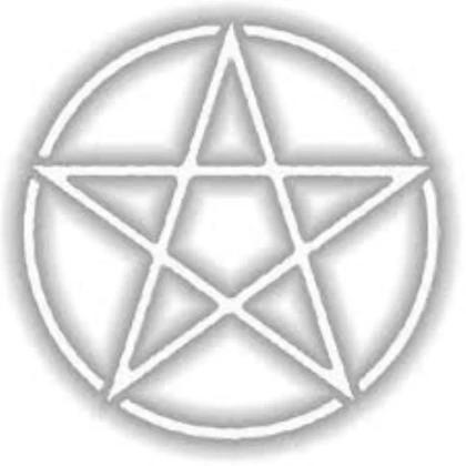 Glowing pentagram particle