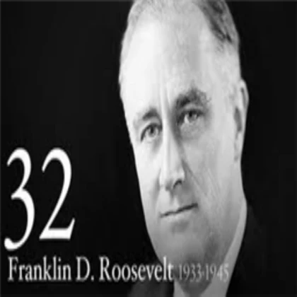 32nd President Franklin D. Roosevelt
