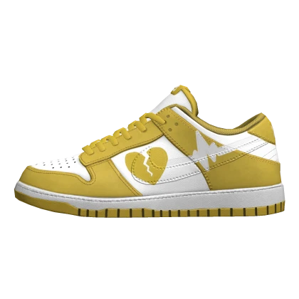 Yellow Broken Heart Dunks - Left Shoe Accessory | Roblox Item - Rolimon's
