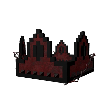 [ADD-ON] Dark Red Onyx Studded Chained 8-bit Crown | Roblox Item ...