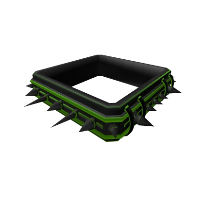 [1.0] Spiked Left Arm Band (Black Green) | Roblox Item - Rolimon's