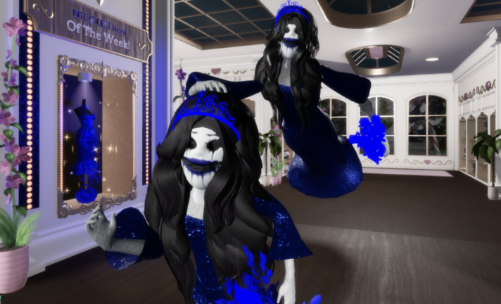 Nicole en un vestido para impresionar - Roblox