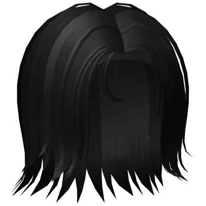 Simple middle part black hair | Roblox Item - Rolimon's