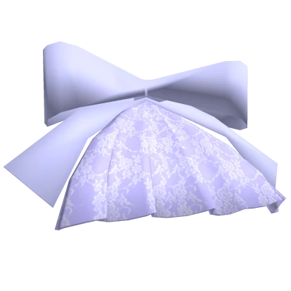 Purple Ribbon Bow Ruffled Lace Veil Fascinator | Roblox Item - Rolimon's