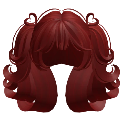 Swirly Short Heart Pigtails (Red) | Roblox Item - Rolimon's