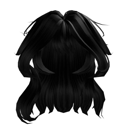 Kawaii Fluffy Hair (Black) | Roblox Item - Rolimon's