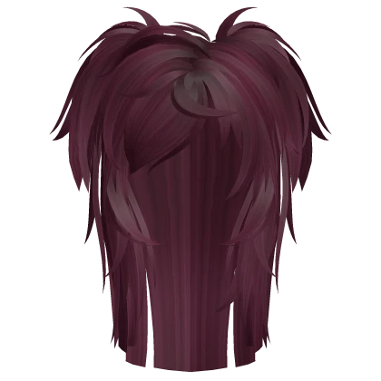 Scene Fluffy Pigtails Half Down (Burgundy) | Roblox Item - Rolimon's