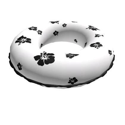 White and Black Pool Floatie Ring Summer | Roblox Item - Rolimon's