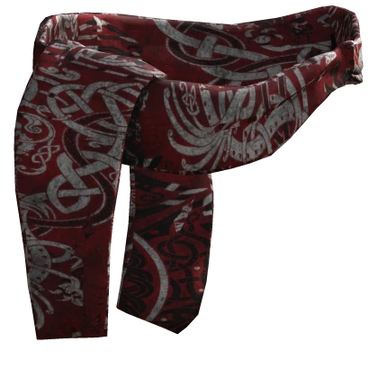 1.0 Winter Wrapped Emo Vkei Scarf Red Paisley | Roblox Item - Rolimon's