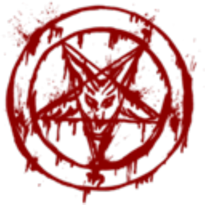 Dark Red/Blood Red Satanic Pentagram Symbol