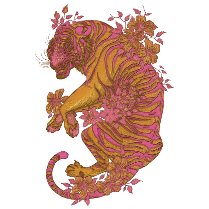 Gold Pink Tropical Tiger McBling Harajuku Animal | Roblox Item - Rolimon's