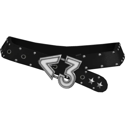 Black Studded Belt w/ Ascii Heart - 3.0 | Roblox Item - Rolimon's
