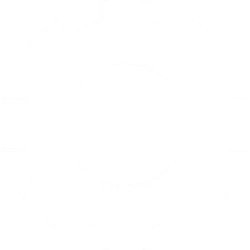White Settings Cog Icon