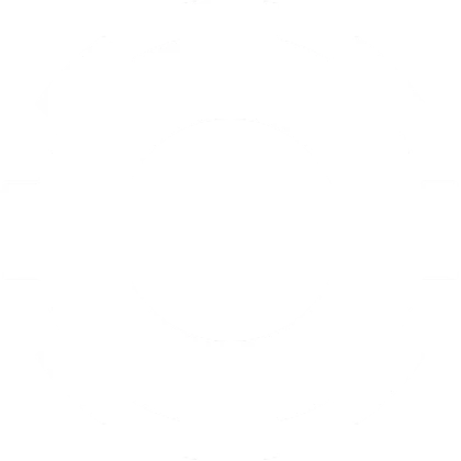 White Settings Cog Icon