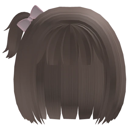 adorable mini bob with bow clip in dust brown꒱ | Roblox Item - Rolimon's