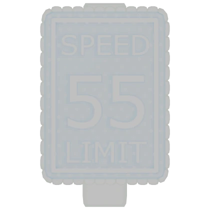 cutesy construction speed limit sign in blue | Roblox Item - Rolimon's