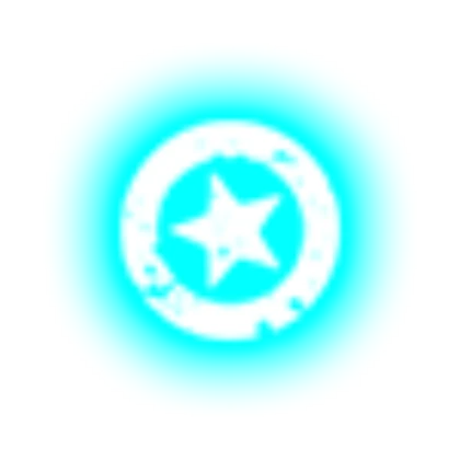 blue teal star glow crosshair