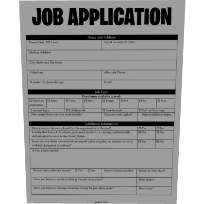 Job Application 📝 | Roblox Item - Rolimon's
