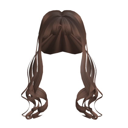 Pigtails Curly Marrones - Roblox