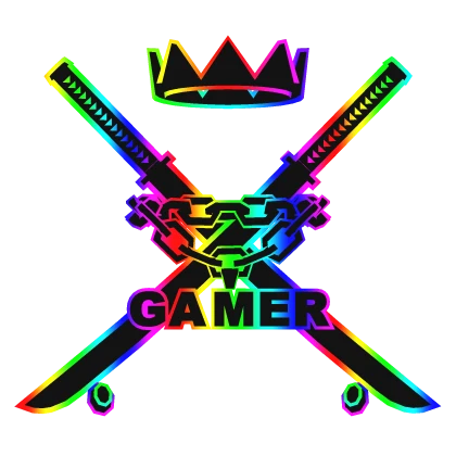 GAMER Cartoony Rainbow Chain Necklace King Combo | Roblox Item - Rolimon's