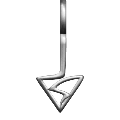 Gaian Temprit Triangle Silver Lip Cuff | Roblox Item - Rolimon's