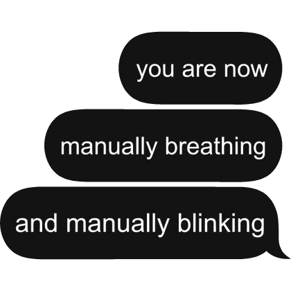 You are now manually breathing text message bubble | Roblox Item - Rolimon's