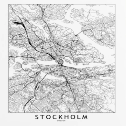 Stockholm Map Decal
