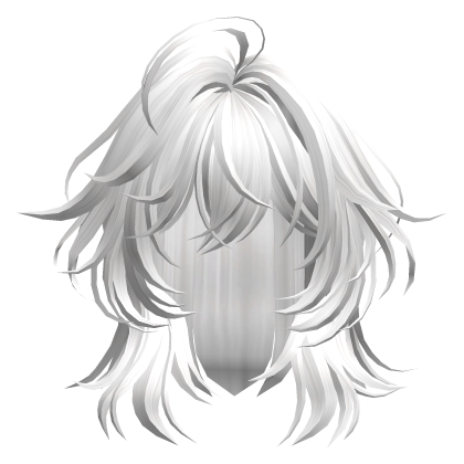 Potongan Rambut Serigala Anime Putih - Roblox