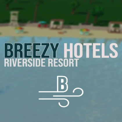 breezy hotel riverside resort outside sign