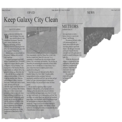 ripped newspaper