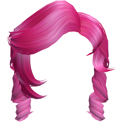Curly Flow Kash Bangs in Hot Pink - Roblox
