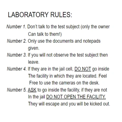 Laboratory Rules