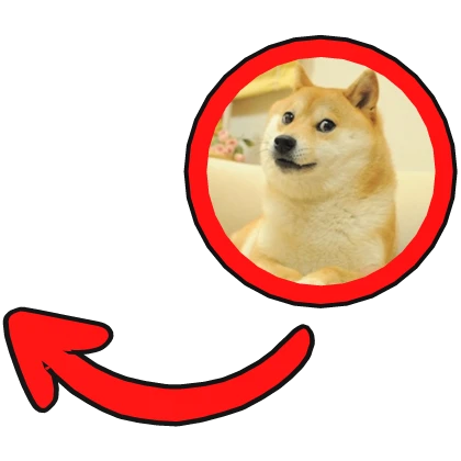 Doge dog pointing meme circle | Roblox Item - Rolimon's