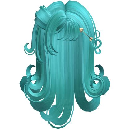 Cupid Princess Curls in Cyan - Roblox