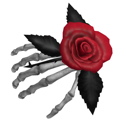 Gothic Red Rose Skeleton Hand Arm Decoration 3.0 - Roblox