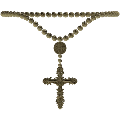 Y2K Cross Rosary Chain Gold | Roblox Item - Rolimon's