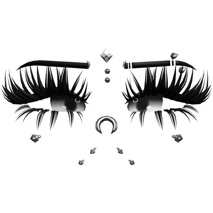 goth baddie lashes w white eyes + piercings | Roblox Item - Rolimon's