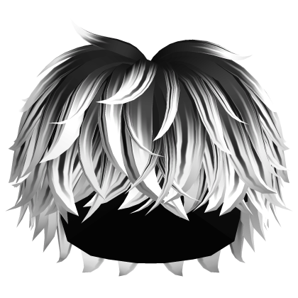 Pelo de niño esponjoso desordenado (negro a blanco) - Roblox