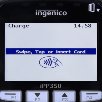 card reader cash register swipe card or insert