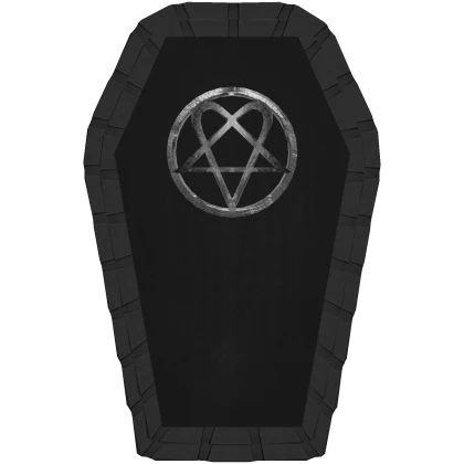 🖤 heartagram big frilly coffin prop black | Roblox Item - Rolimon's