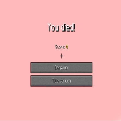 Minecraft death screen blank