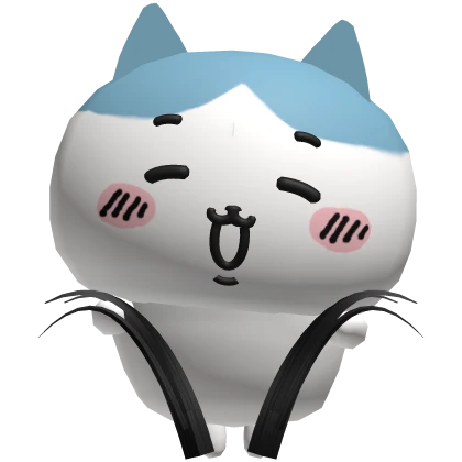 hachiware blue cat holding your hair in black | Roblox Item - Rolimon's