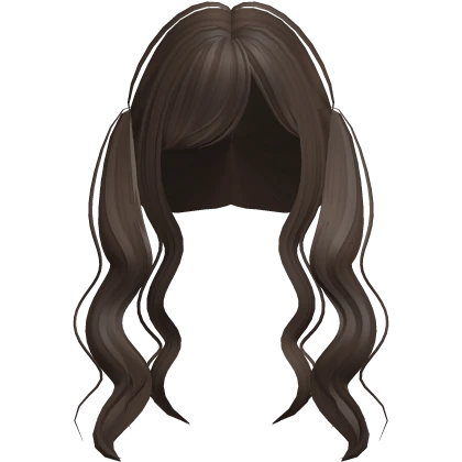 cute wavy fron pigtails in brown ♡ | Roblox Item - Rolimon's