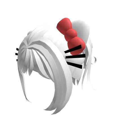 Adorable Hello Kitty White Ponytail Hair ꒱ | Roblox Item - Rolimon's