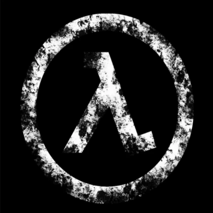 half life white dirty lambda symbol
