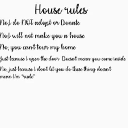 house rules for bloxburg